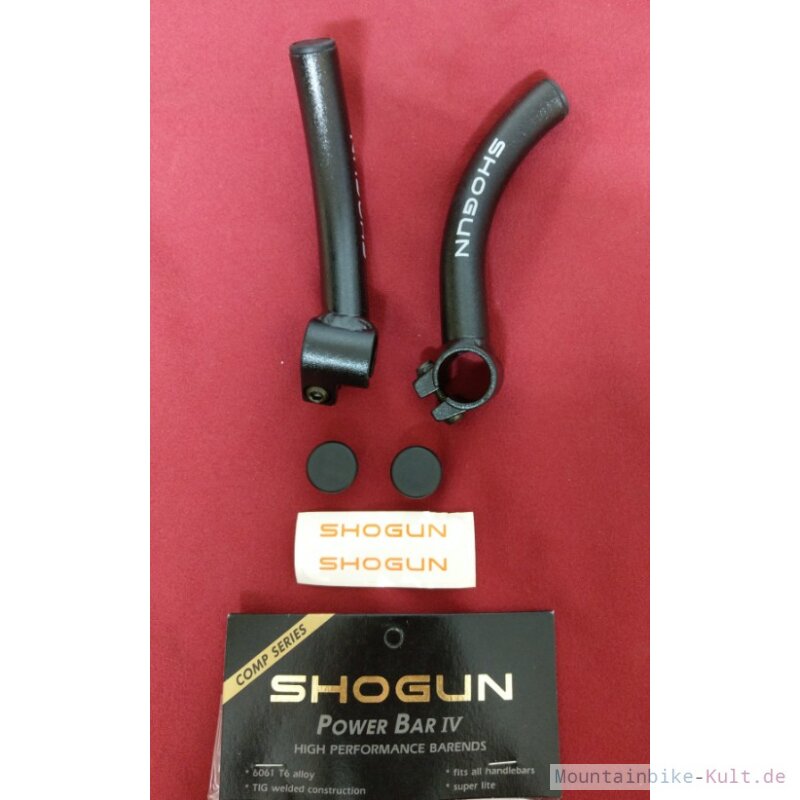 Shogun Power Bar IV Barends, Alu, schwarz, inkl. Endplugs, NEU, 9,99