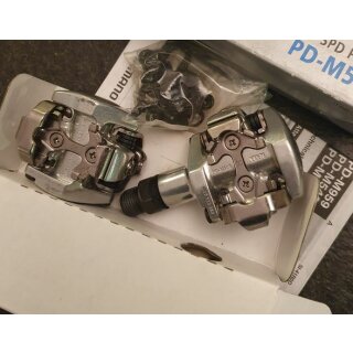 Shimano PD-M505 Clickpedale, SPD, silber, inkl. Cleats, NEU