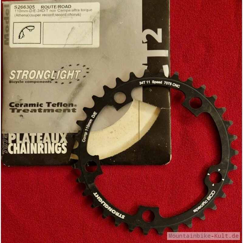 Stronglight CT2 Ceramic Teflon Alu Rennrad Kettenblatt für Campagnolo