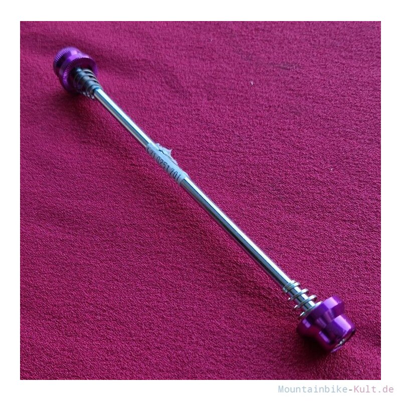 Spannachse, Alu/Stahl, Hinterradnabe, purple, NEU