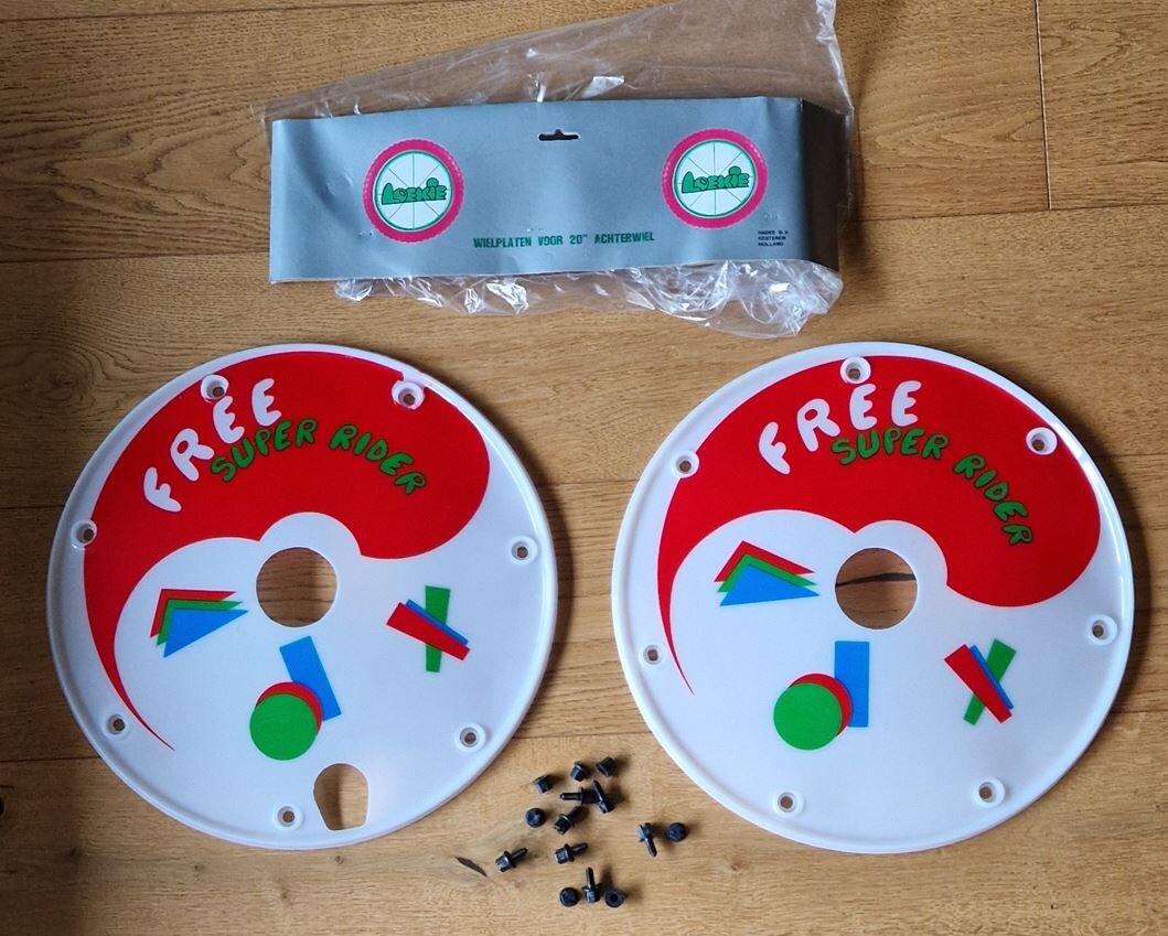 BMX Wheel Cover Disc Wheel Set für 20" Laufrad, 80er Jahre, NEU, NOS ...