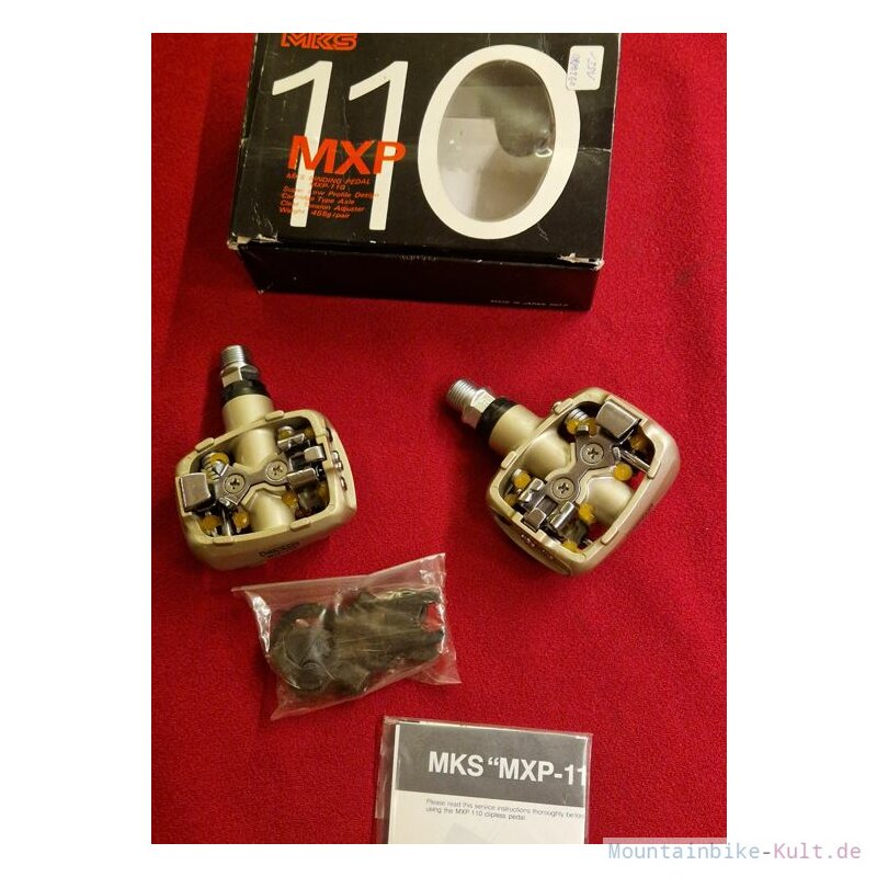 MKS MXP-110 Clickpedale, inkl. Cleats, titan-Finish, made in Japan, N ...